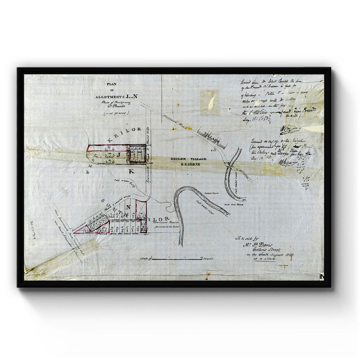 Keilor, Victoria Australia Vintage Map #4 (1853) – Vintage Maps