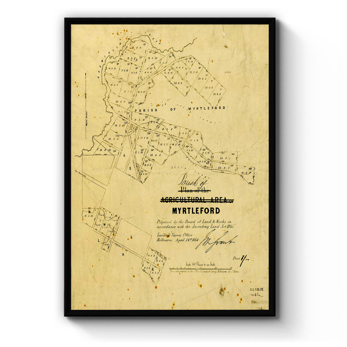 Myrtleford, Victoria Australia Vintage Map #2 (1866) – Vintage Maps