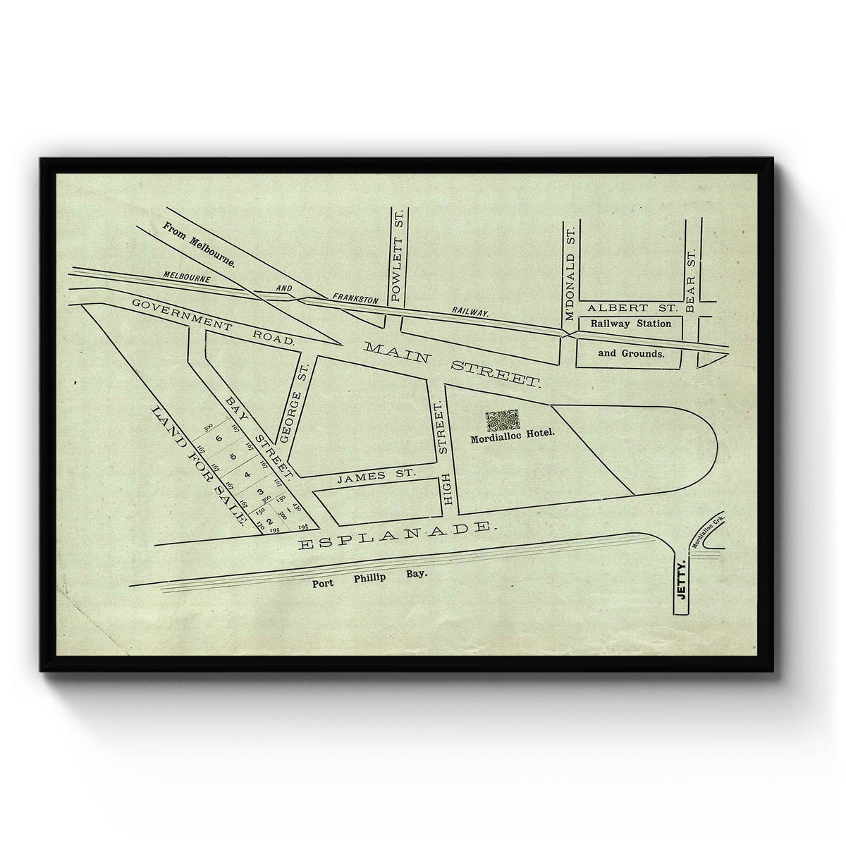 Mordialloc, Victoria Australia Vintage Map #11 (188-?) – Vintage Maps