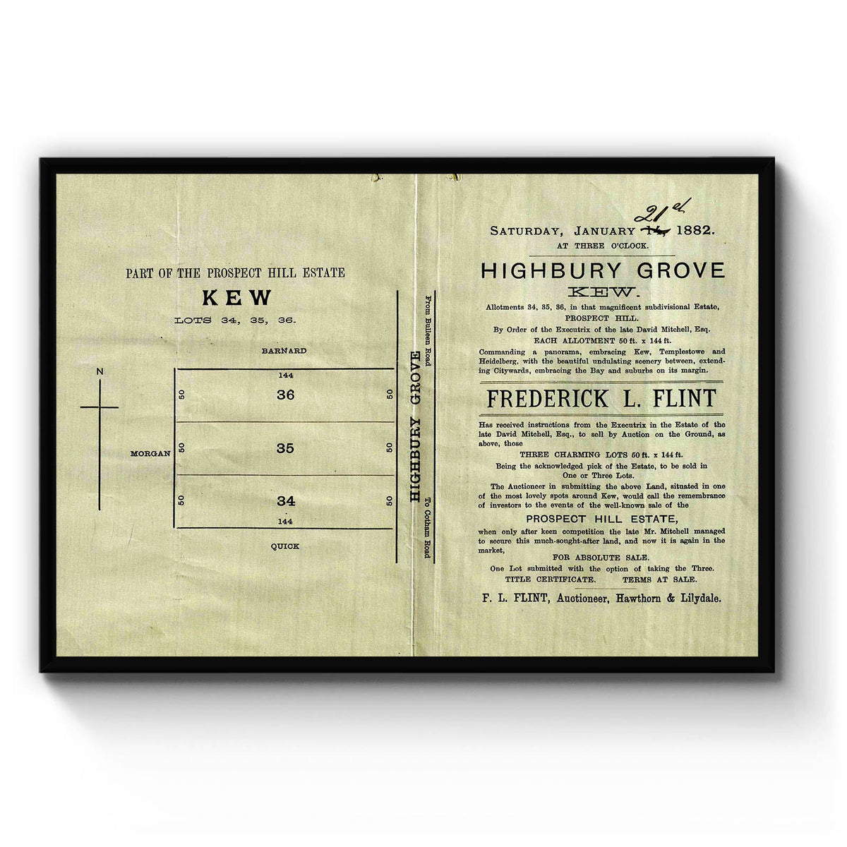 Kew, Victoria Australia Vintage Map #89 (1882) – Vintage Maps