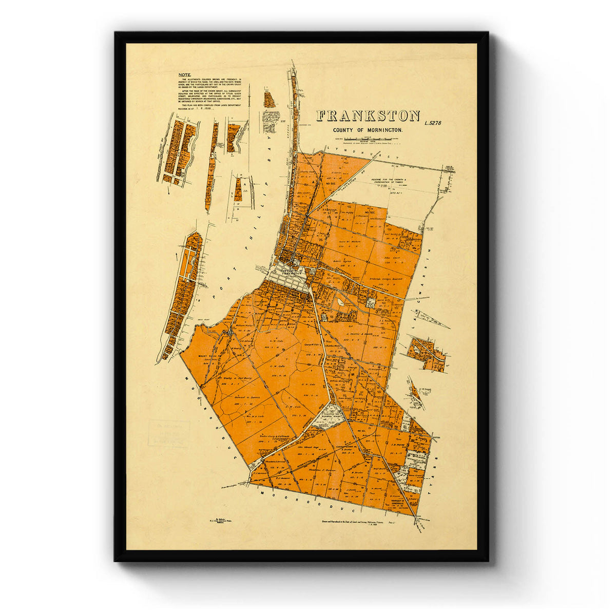 Frankston, Victoria Australia Vintage Map #35 (1938) – Vintage Maps