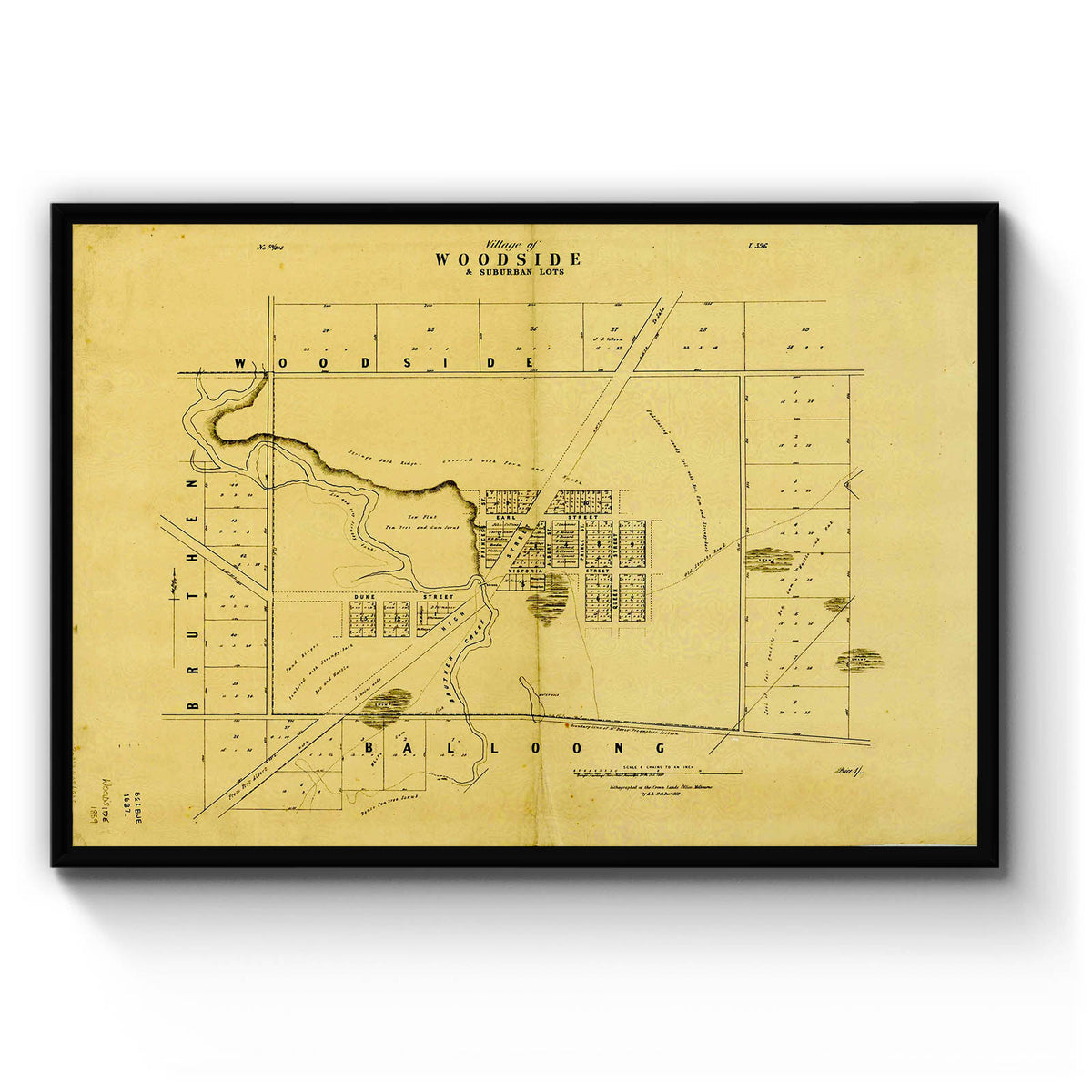 Woodside, Victoria Australia Vintage Map #4 (1859) – Vintage Maps