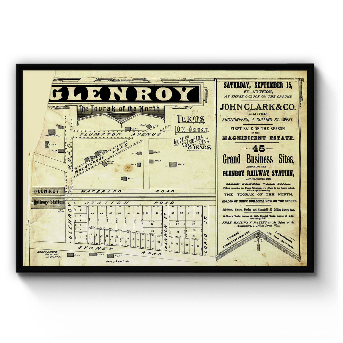 Glenroy, Victoria Australia Vintage Map #6 (1888?) – Vintage Maps