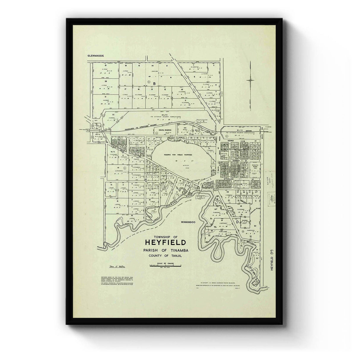 Heyfield, Victoria Australia Vintage Map #1 (1960) – Vintage Maps