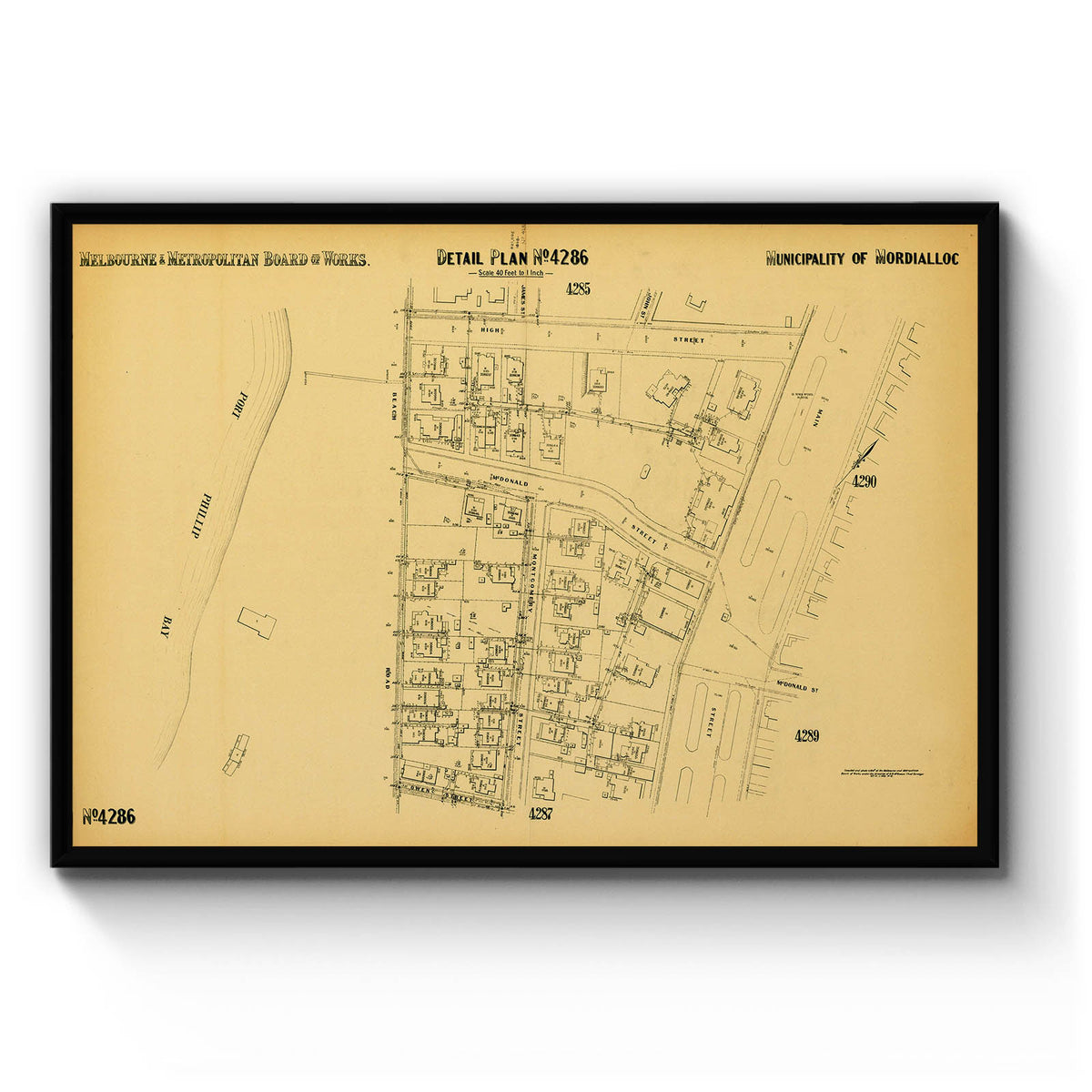 Mordialloc, Victoria Australia Vintage Map #90 (1940) – Vintage Maps