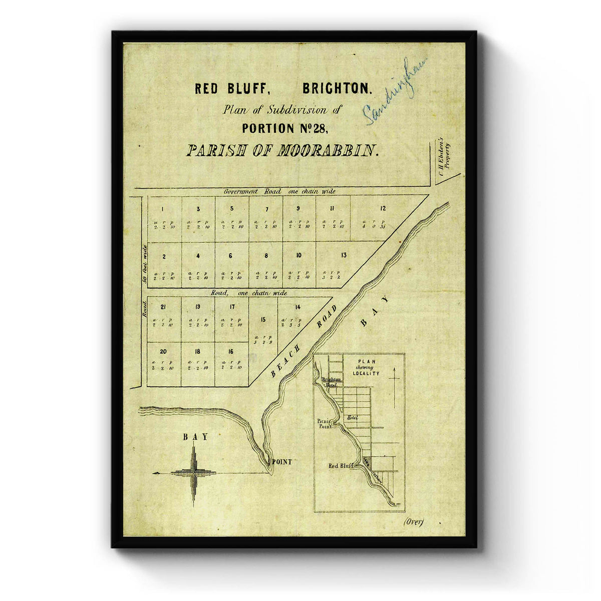 Black Rock, Victoria Australia Vintage Map #6 (185-?) – Vintage Maps