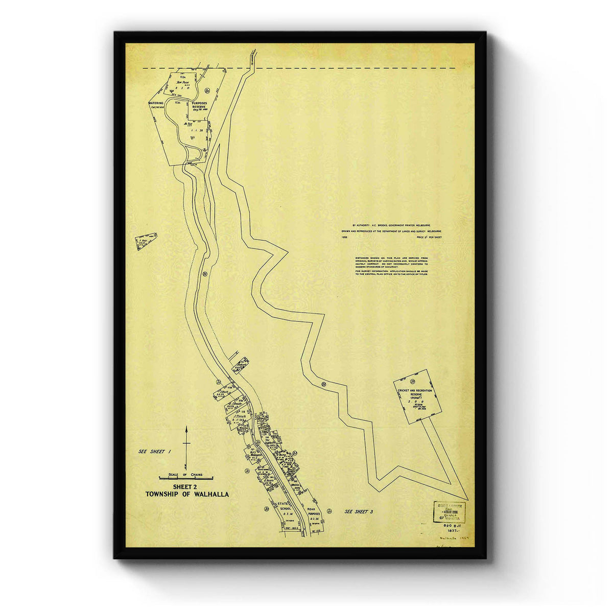 Walhalla, Victoria Australia Vintage Map #6 (1959) – Vintage Maps