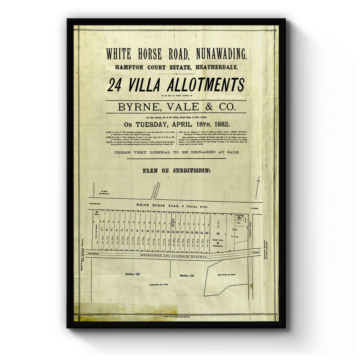 Nunawading, Victoria Australia Vintage Map #5 (188-?) – Vintage Maps