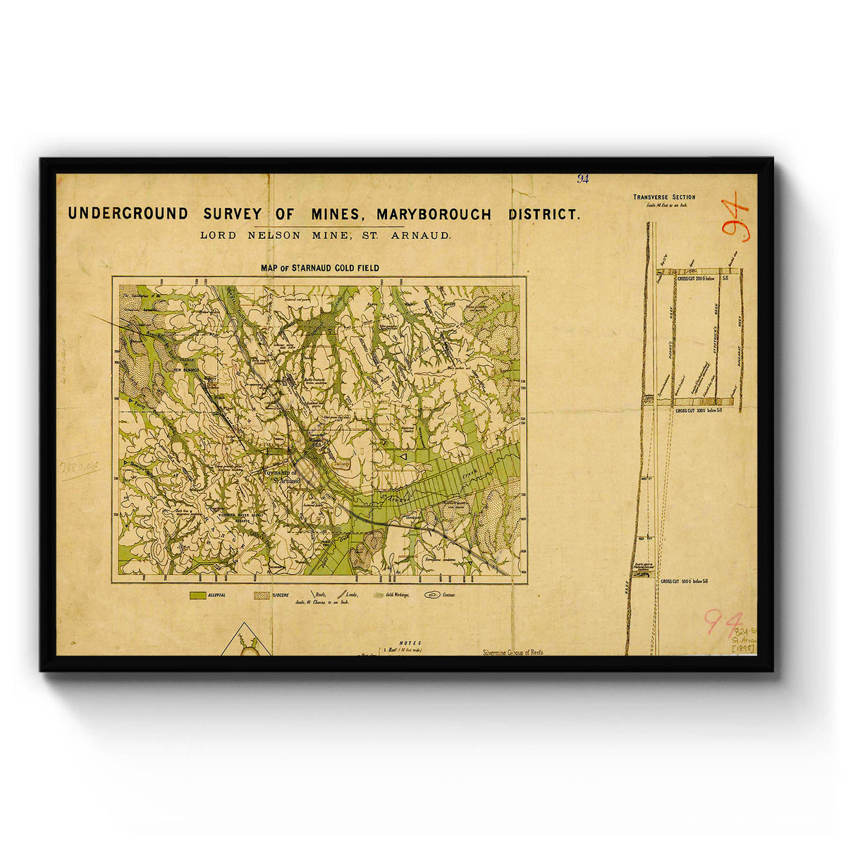 St Arnaud, Victoria Australia Vintage Map #3 (1898) – Vintage Maps