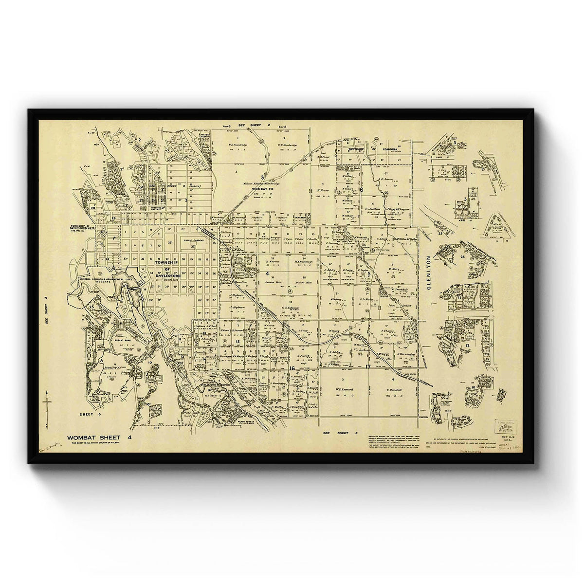 Daylesford, Victoria Australia Vintage Map #8a (1960) – Vintage Maps