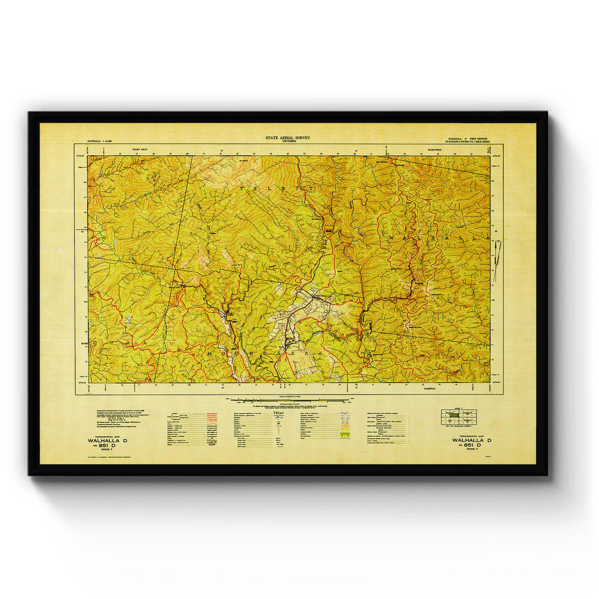Walhalla, Victoria Australia Vintage Map #11 (1952) – Vintage Maps