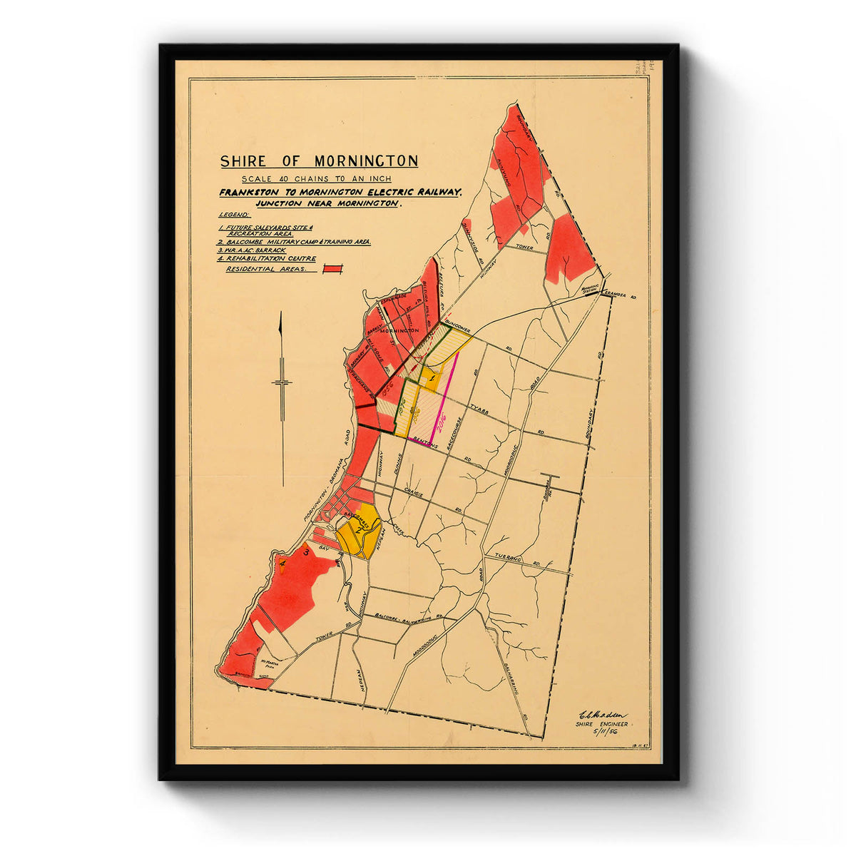 Mornington, Victoria Australia Vintage Map #99 (1956) – Vintage Maps