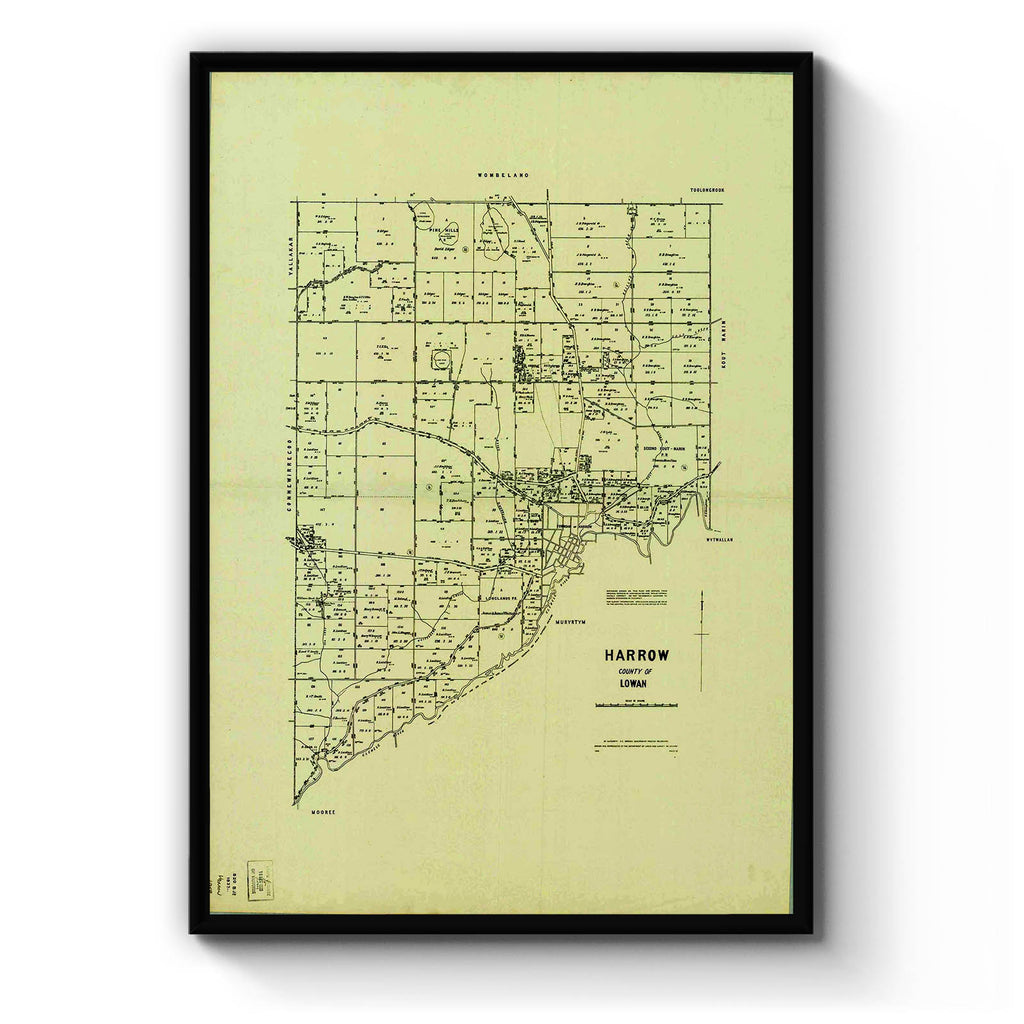 Harrow, Victoria Vintage Maps