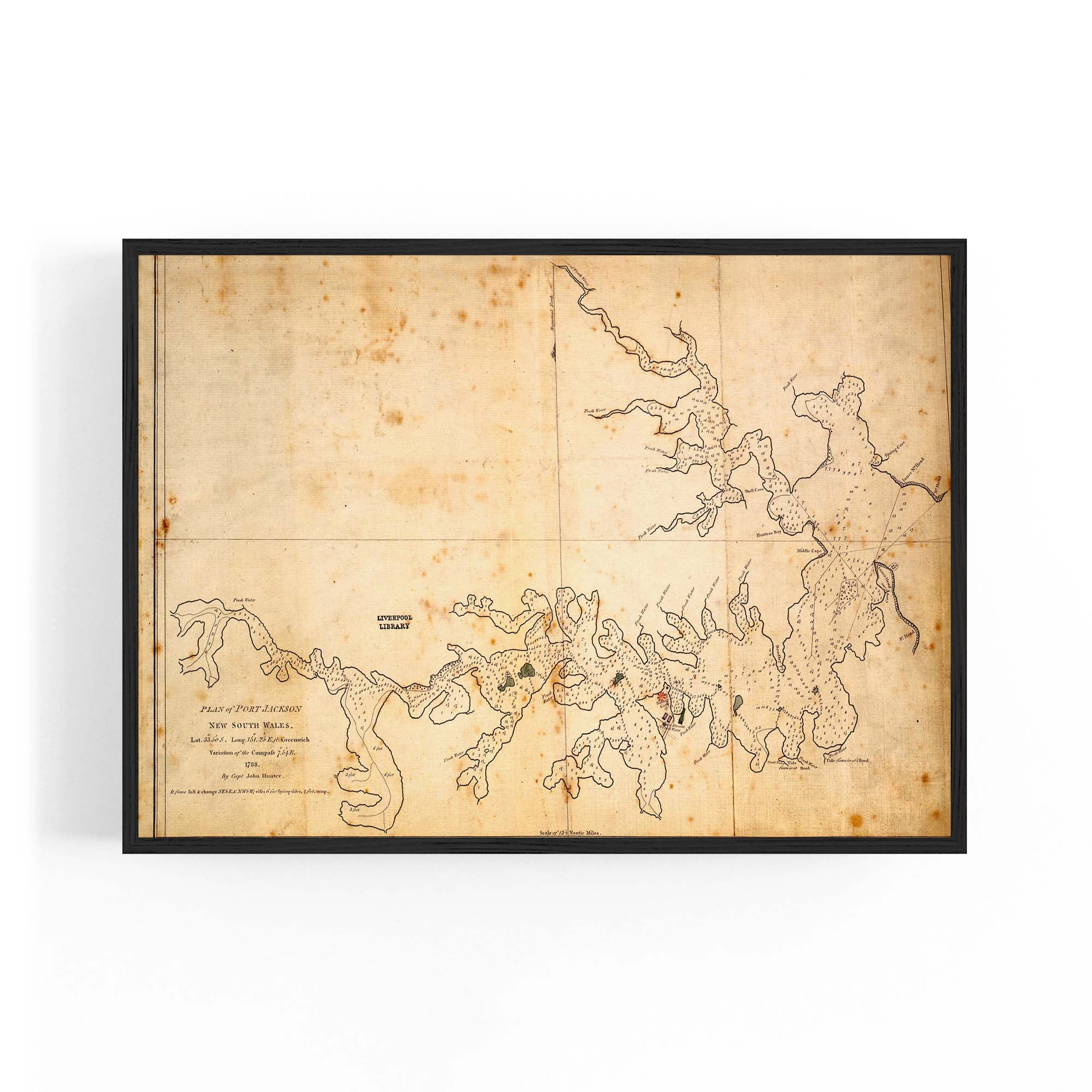1789 Plan of Port Jackson, New South Wales – Vintage Maps