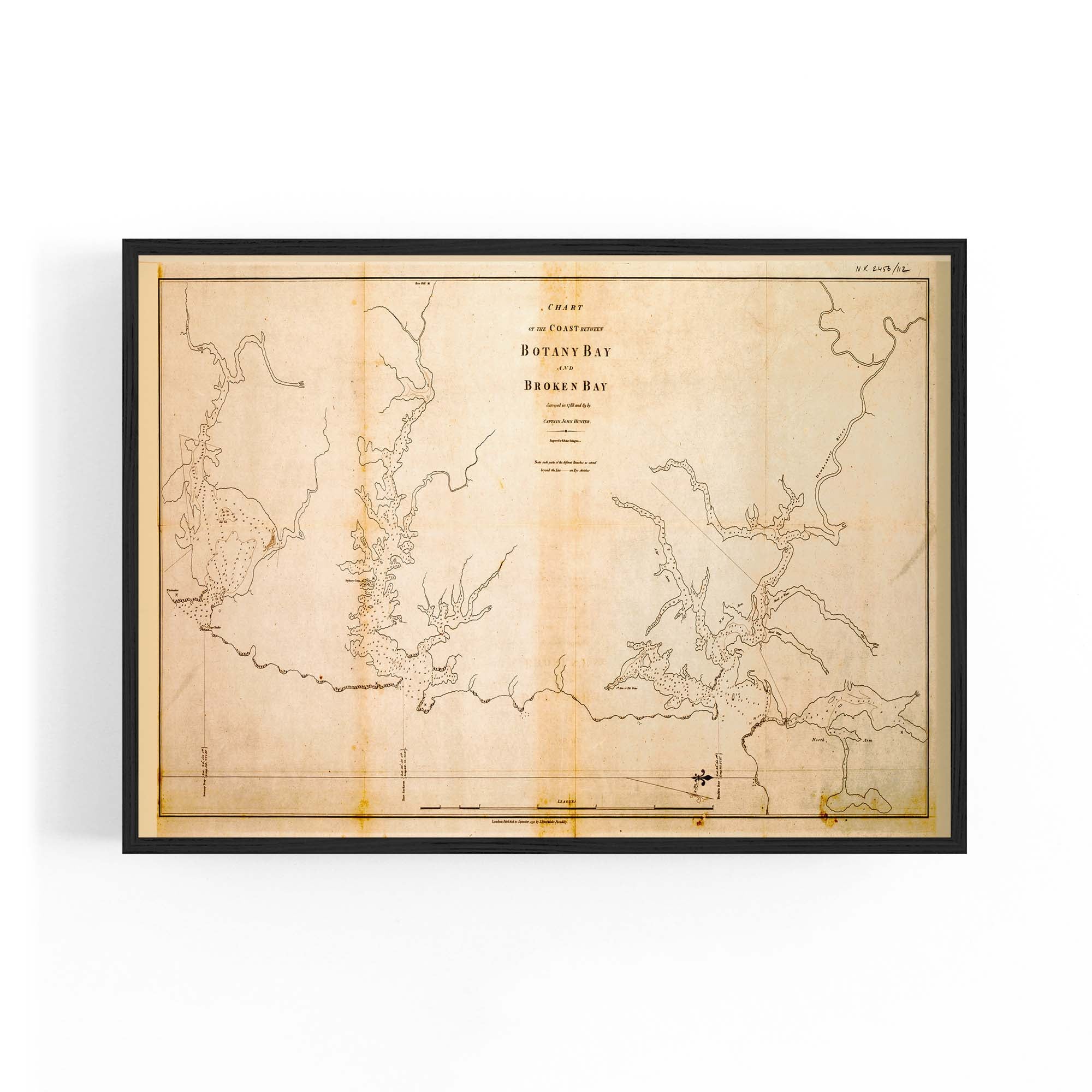 1788 Chart of the Coast between Botany Bay and Broken Bay – Vintage Maps