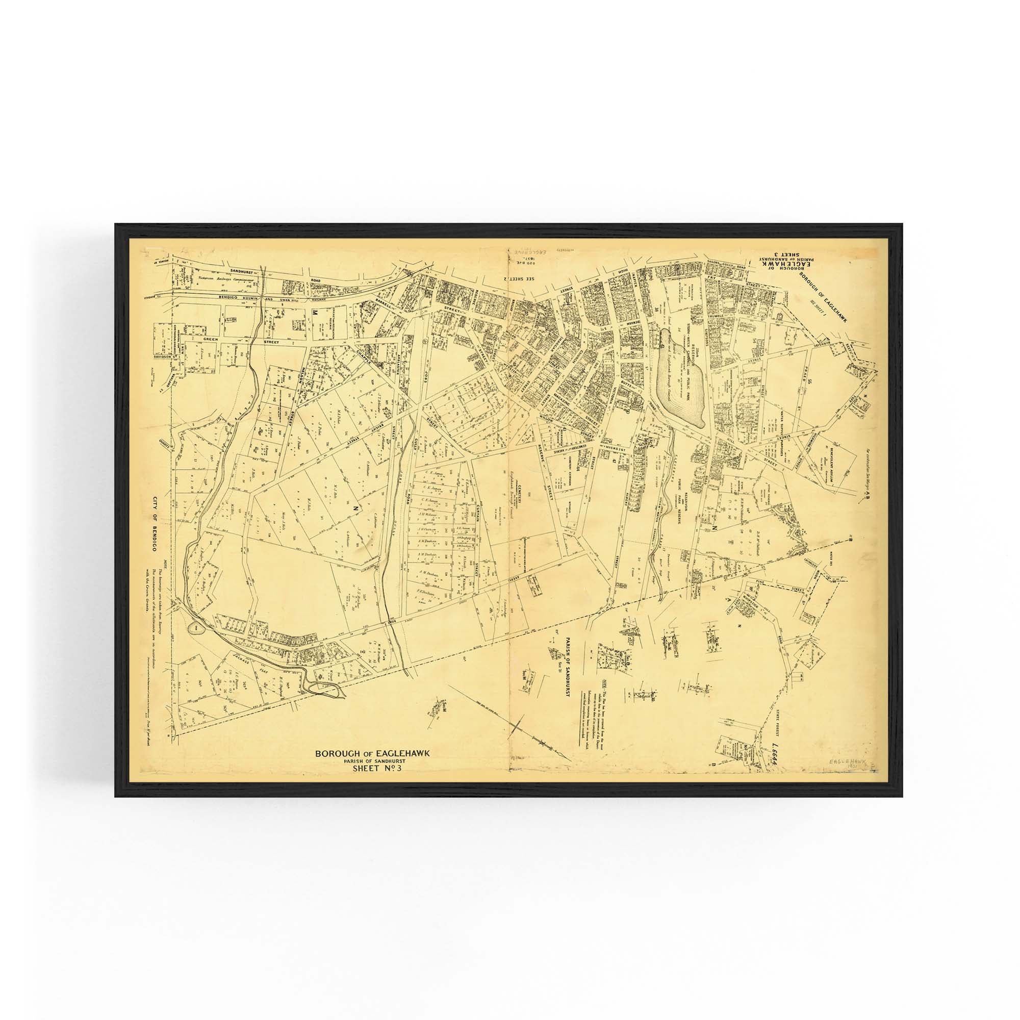 1931 Vintage Map of Eaglehawk, Victoria – Vintage Maps