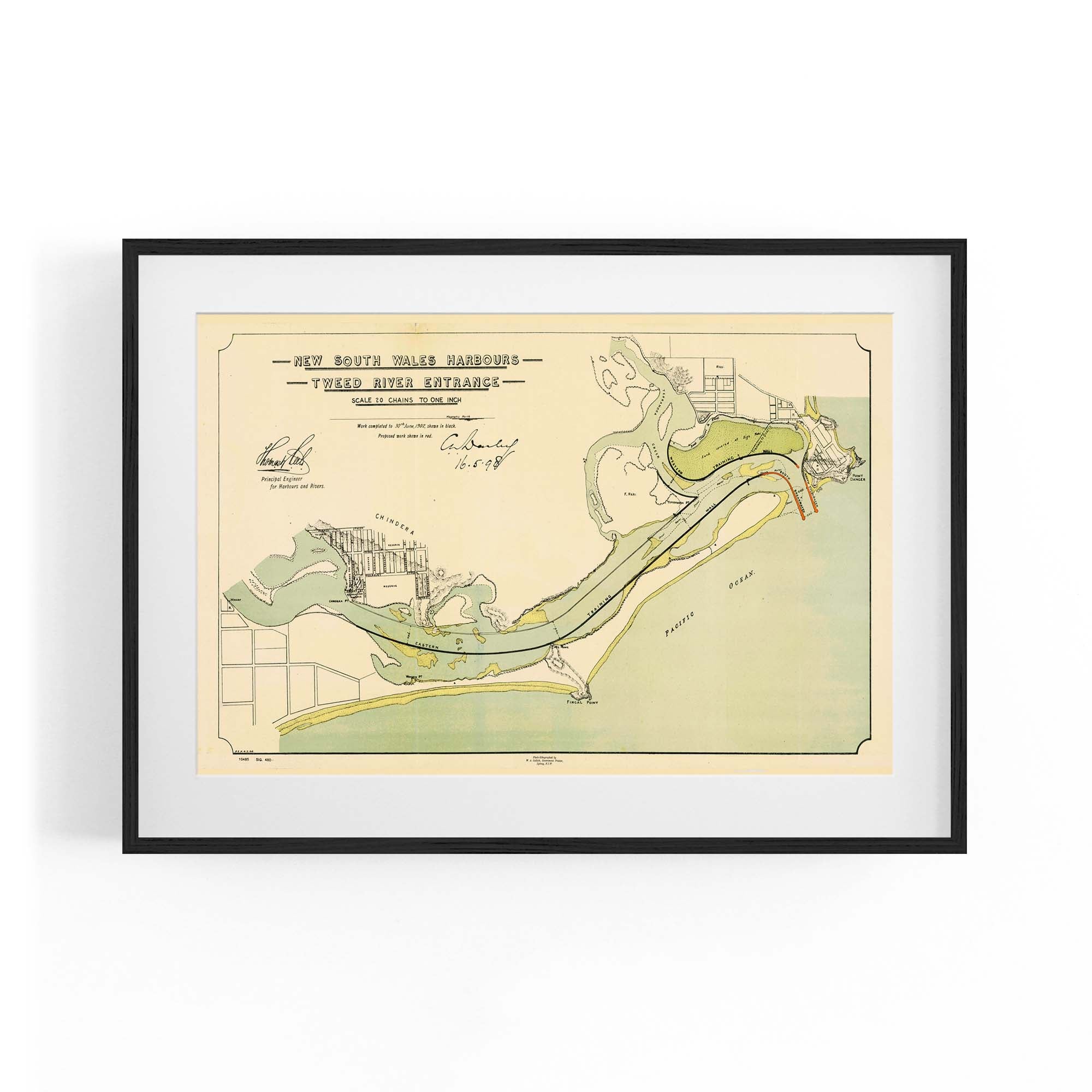 1902 Map of Chinderah and Tweed Heads, New South Wales – Vintage Maps