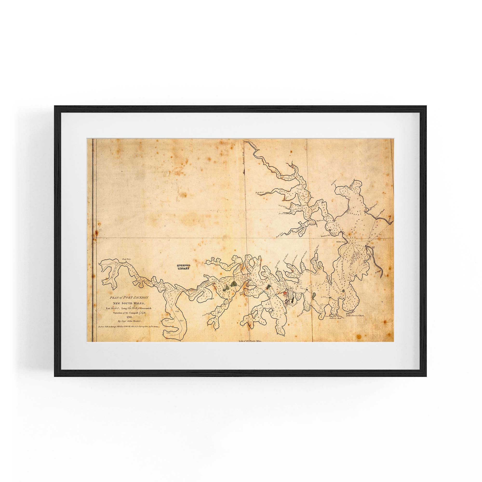 1789 Plan of Port Jackson, New South Wales – Vintage Maps