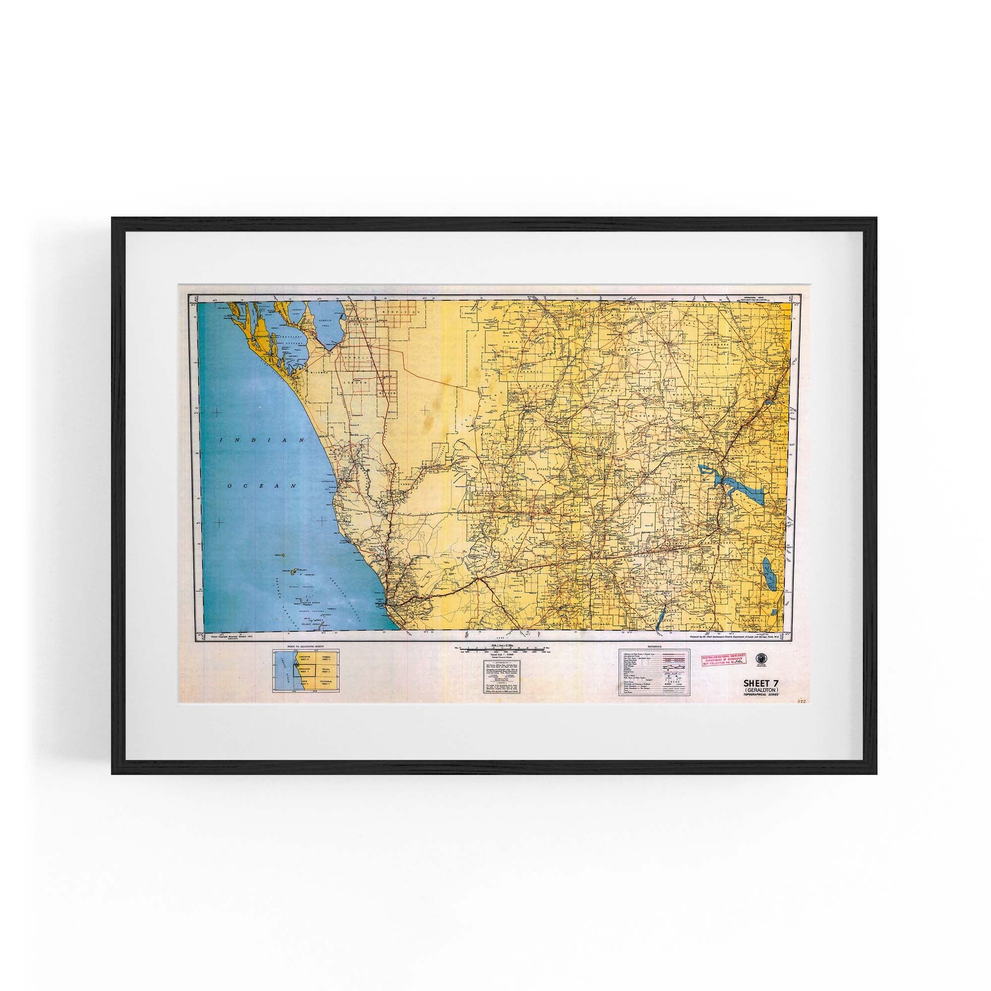 1953 Map of Geraldton & Surrounds, Western Australia – Vintage Maps