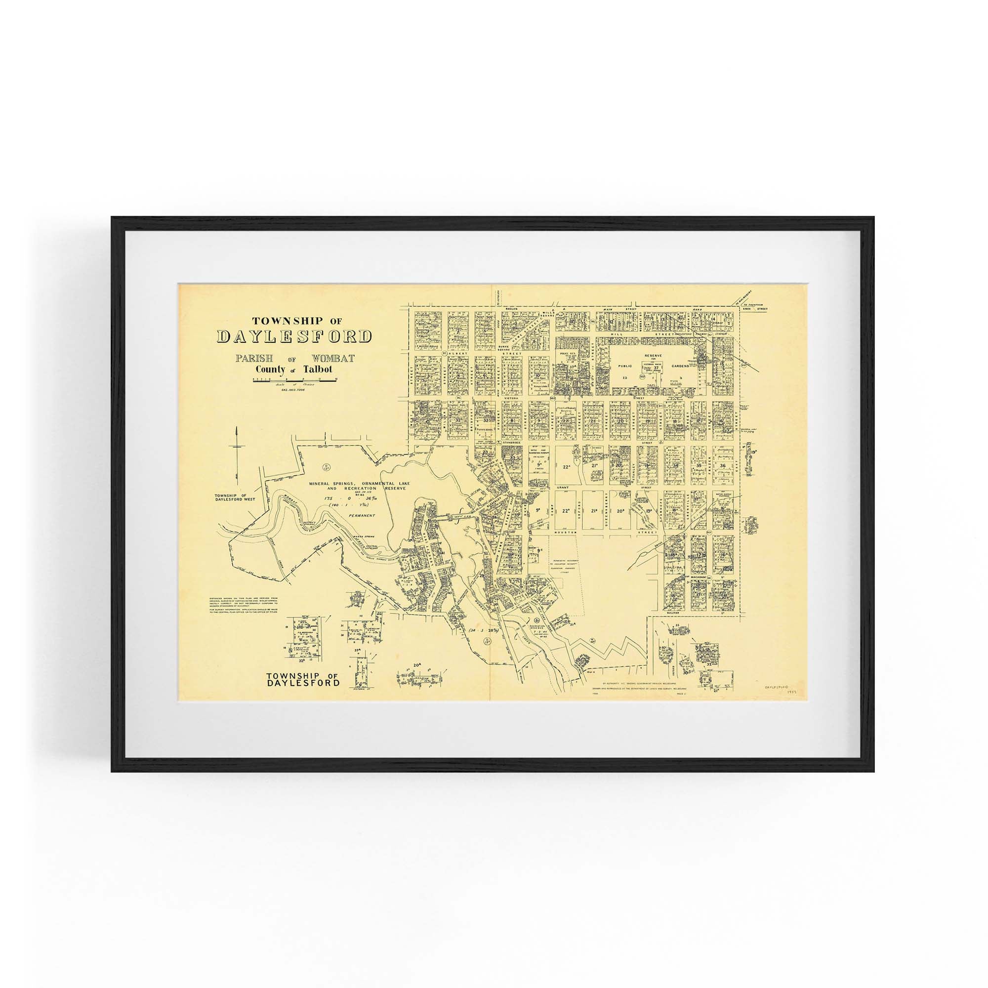 1959 Vintage Map of Daylesford, Victoria Australia – Vintage Maps