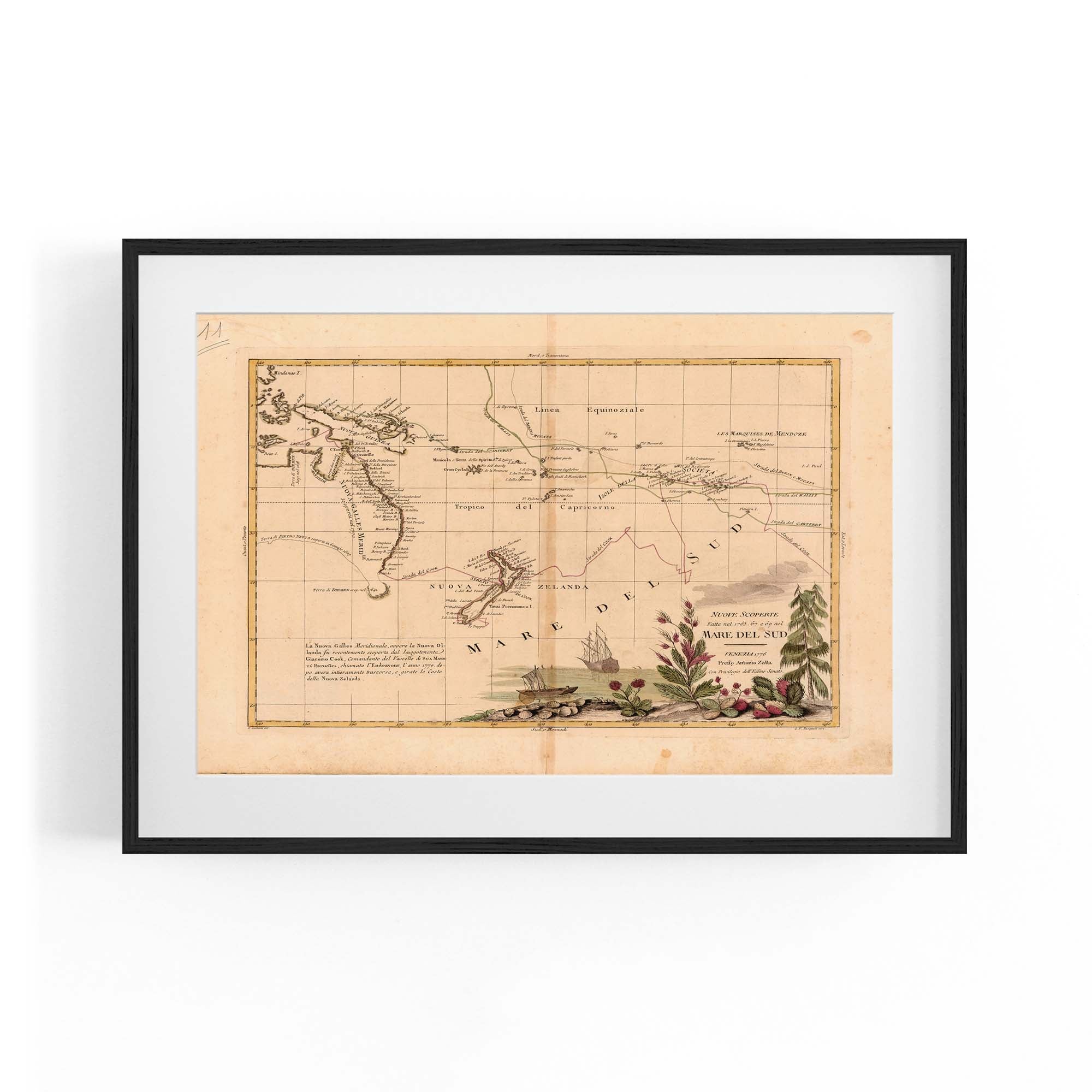 1779 Map of Australia & New Zealand – Vintage Maps