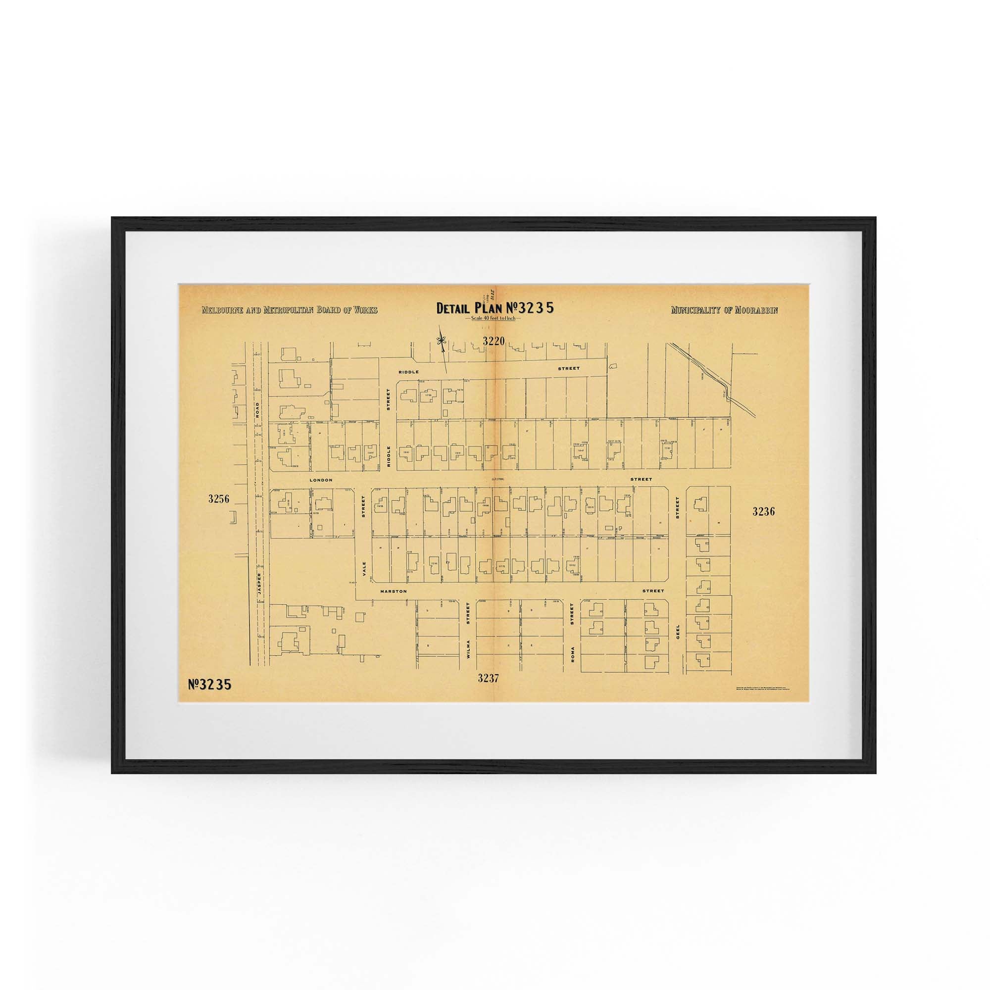 1940's Vintage Map of Bentleigh, Victoria Australia – Vintage Maps