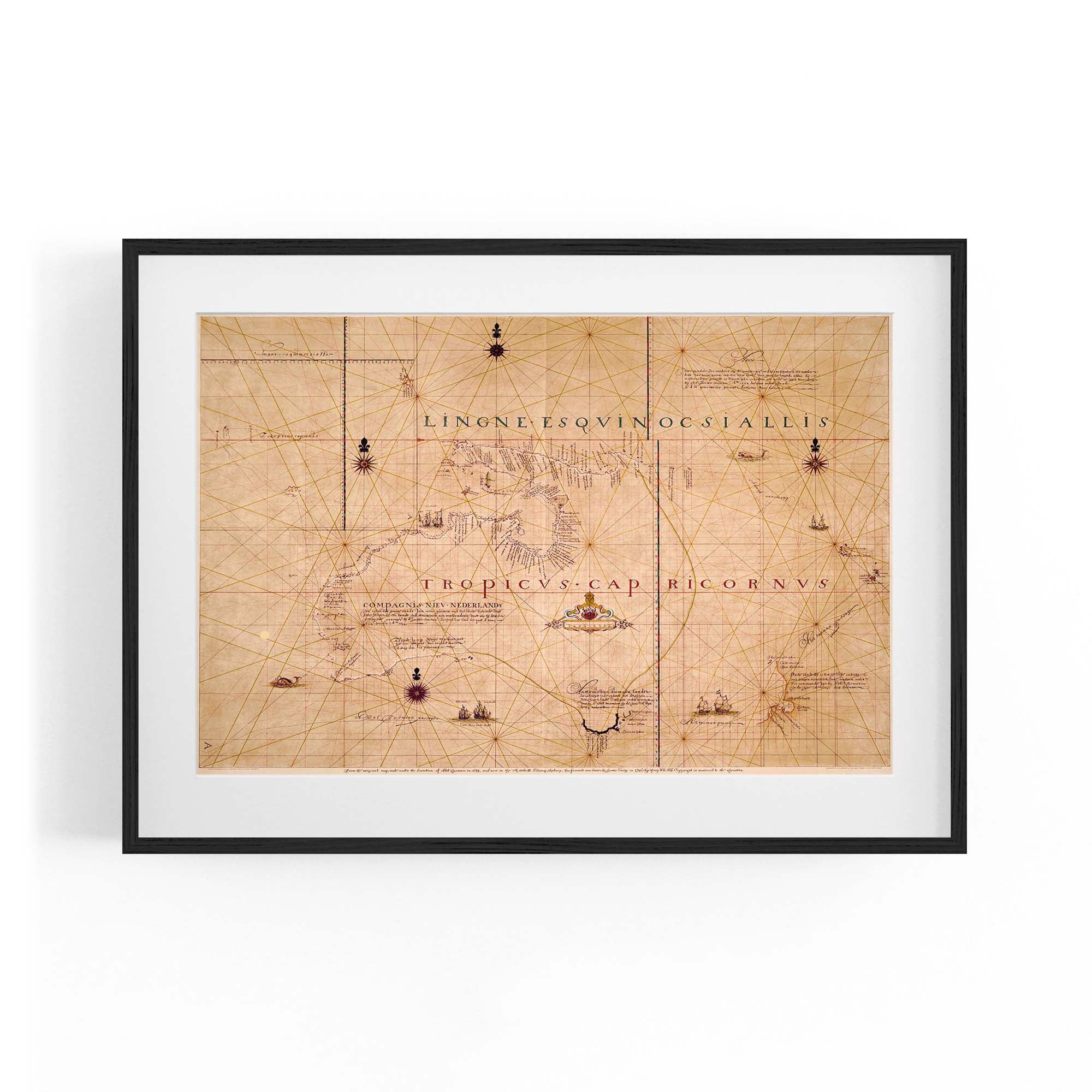 1644 Vintage Map of Australia and New Zealand – Vintage Maps