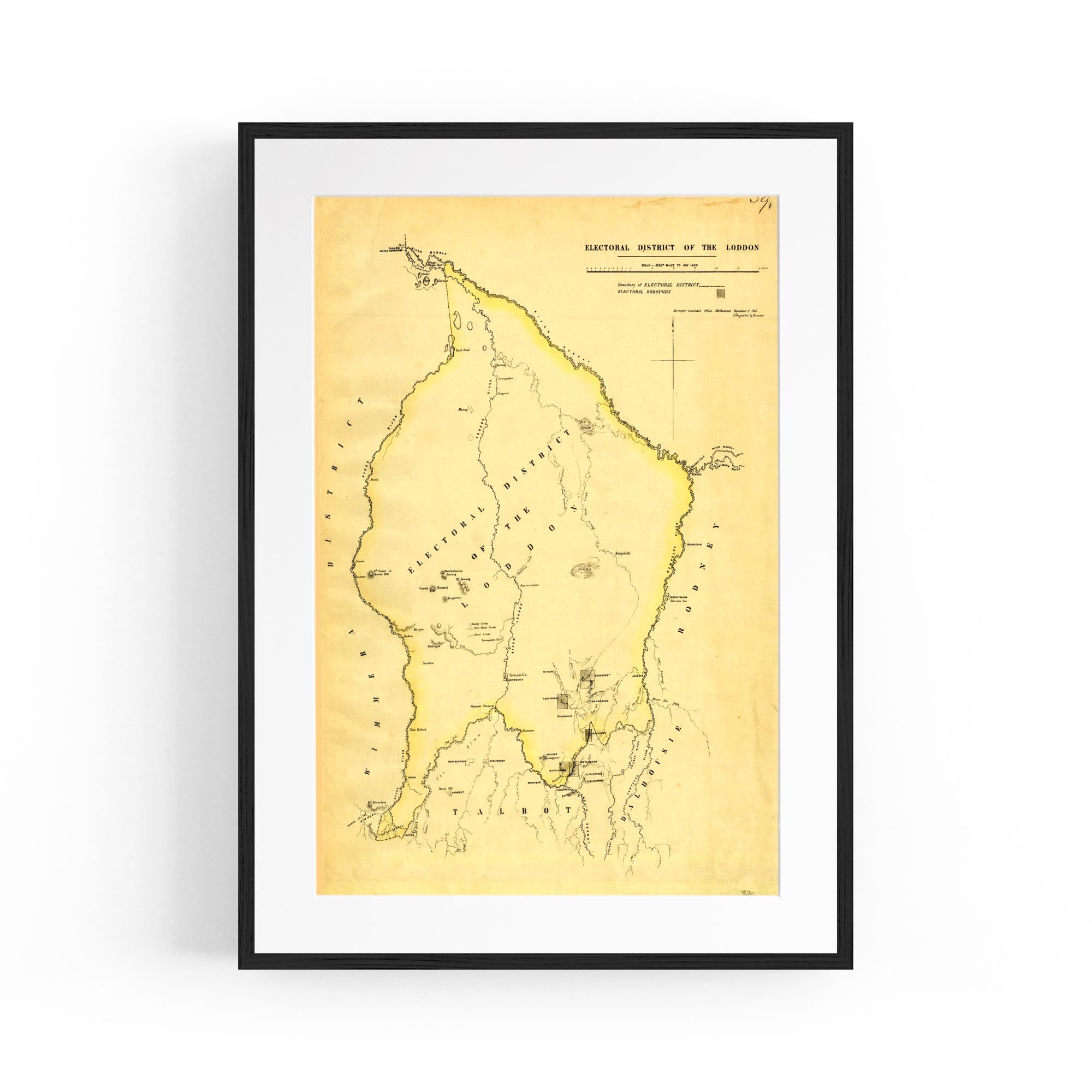 1855 Map of Loddon District, Victoria – Vintage Maps
