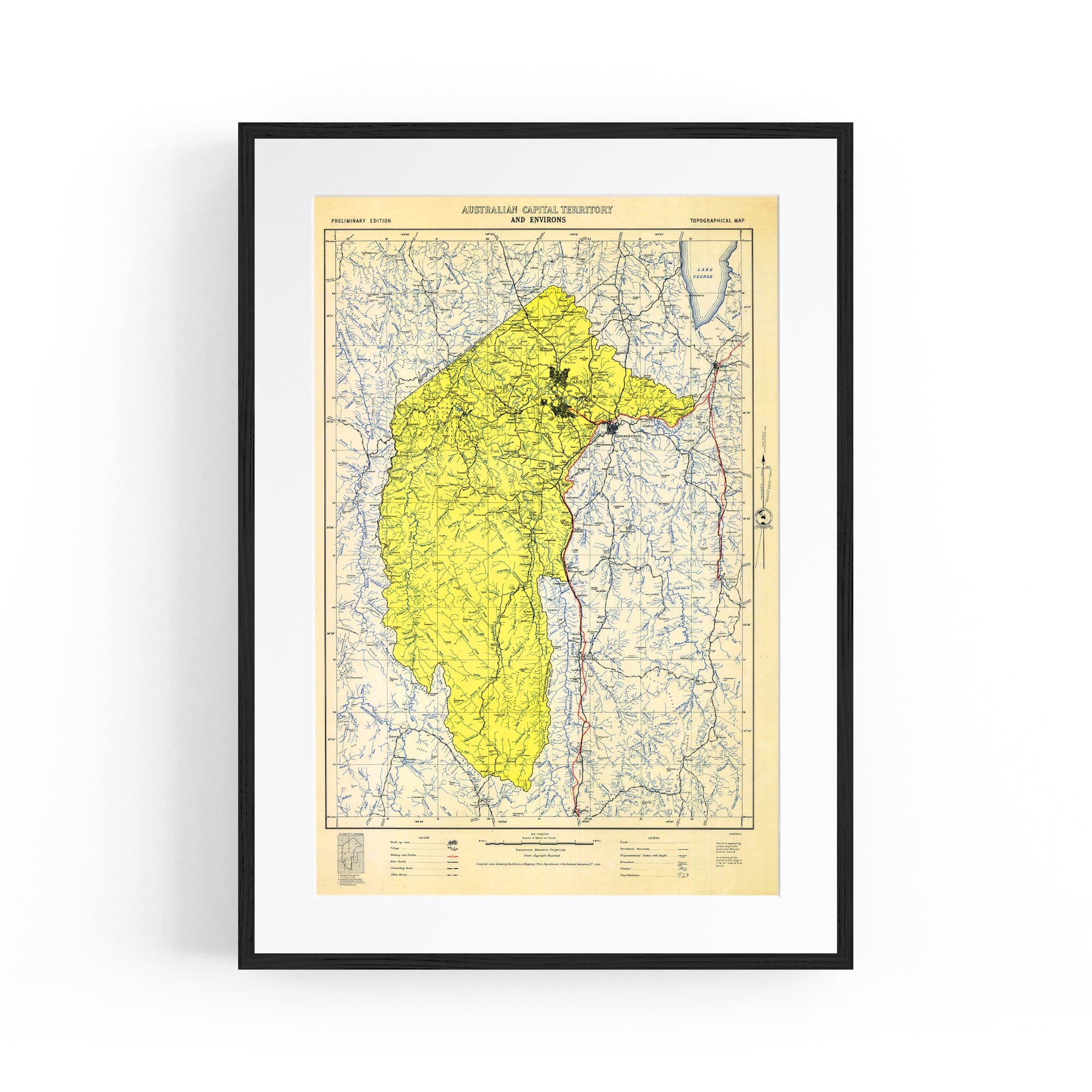 1952 State Map of the Australian Capital Territory – Vintage Maps