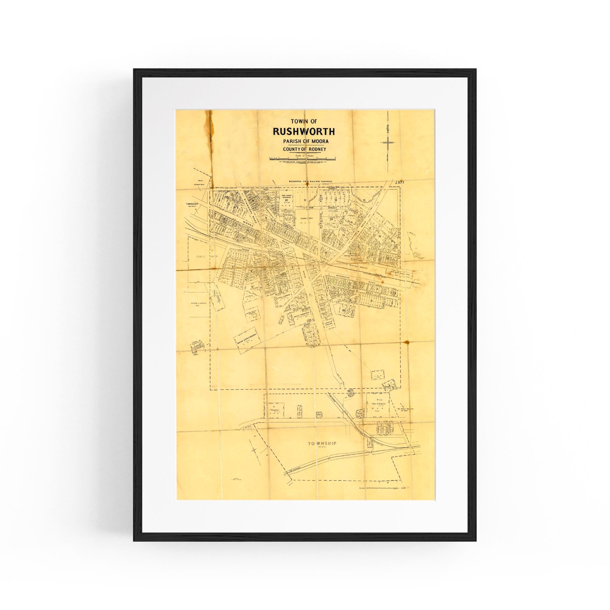 1927 Vintage Map of Rushworth, Victoria Australia – Vintage Maps