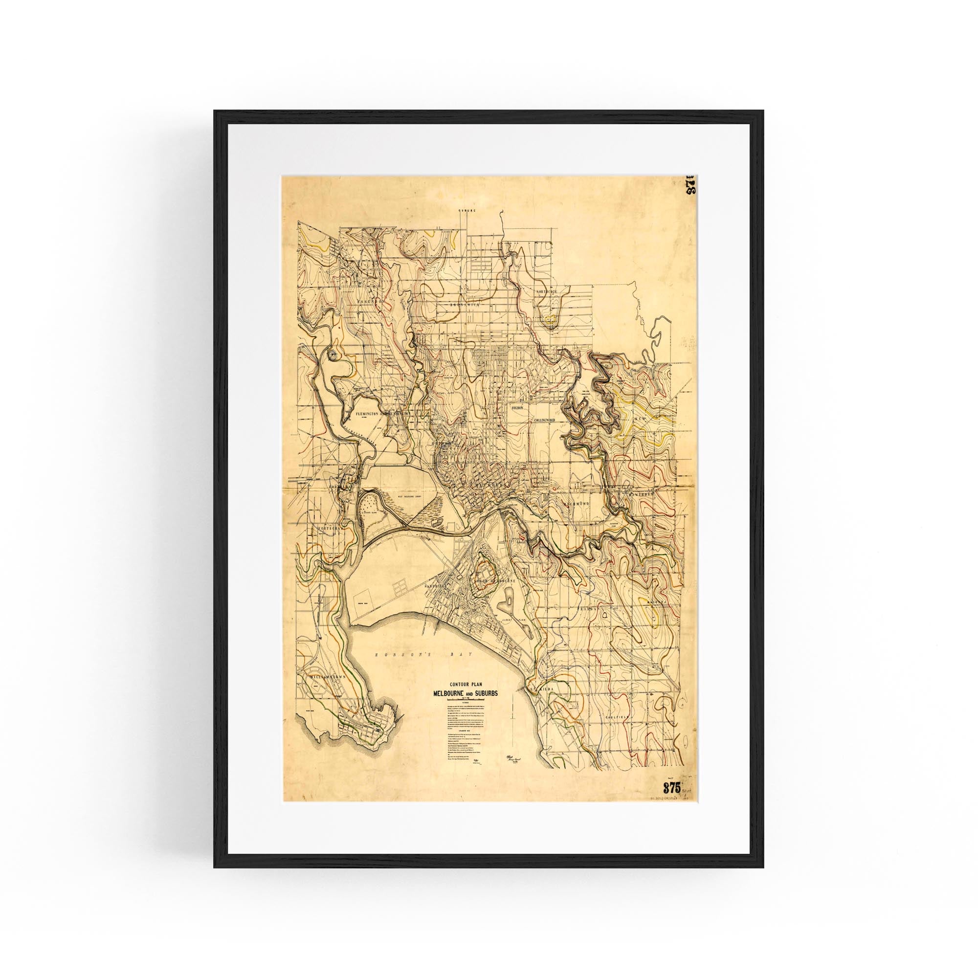 1887 Map of Melbourne and Suburbs – Vintage Maps