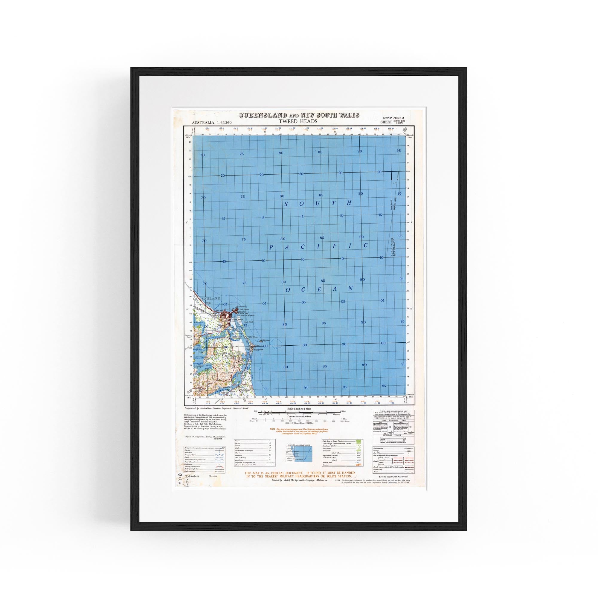 1931 Map of Tweed Heads, New South Wales – Vintage Maps