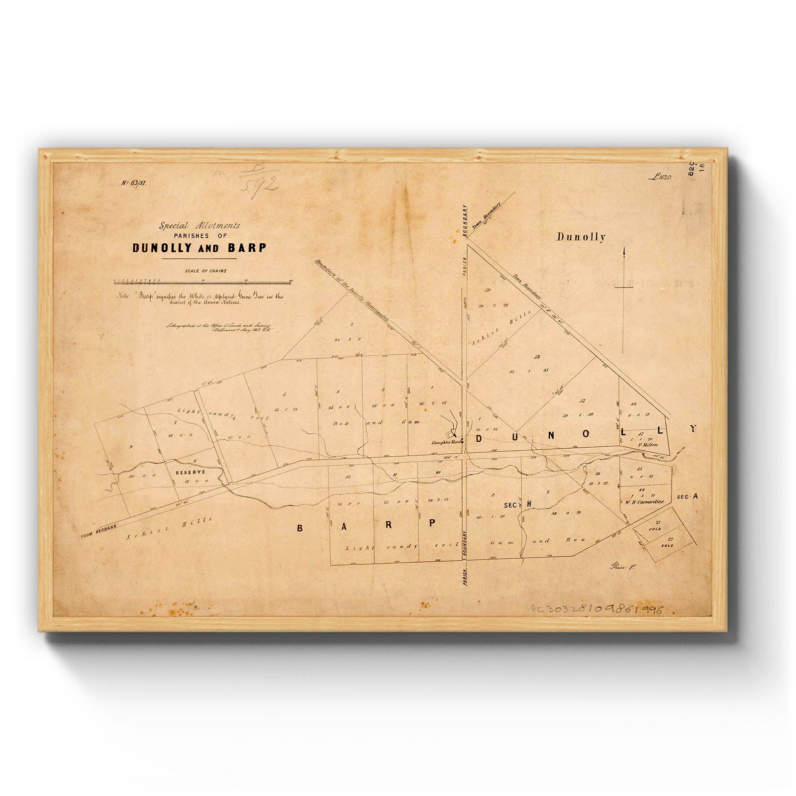 Dunolly, Victoria Australia Vintage Map #7 (1863) – Vintage Maps