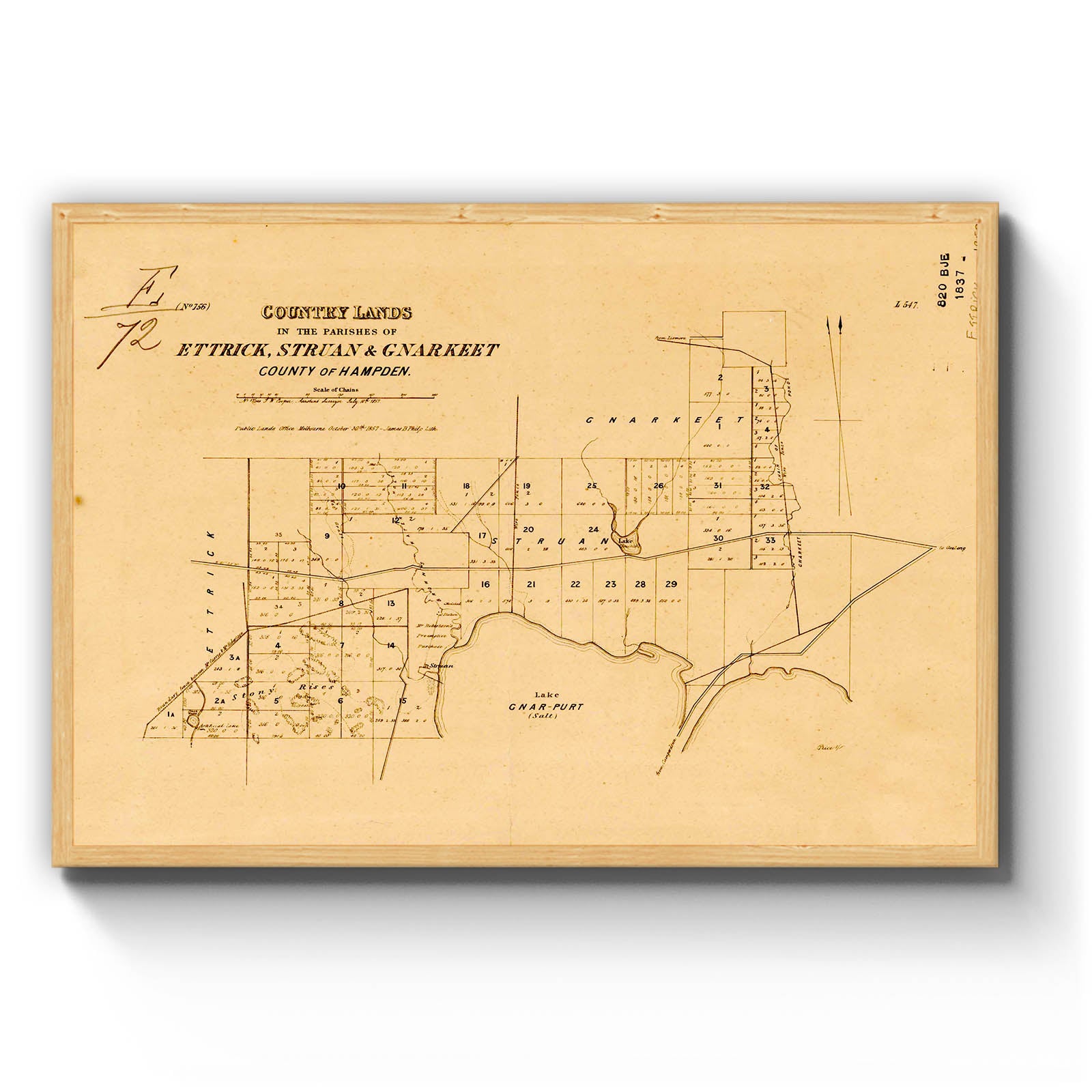 Lismore, Victoria Australia Vintage Map #1 (1857) – Vintage Maps