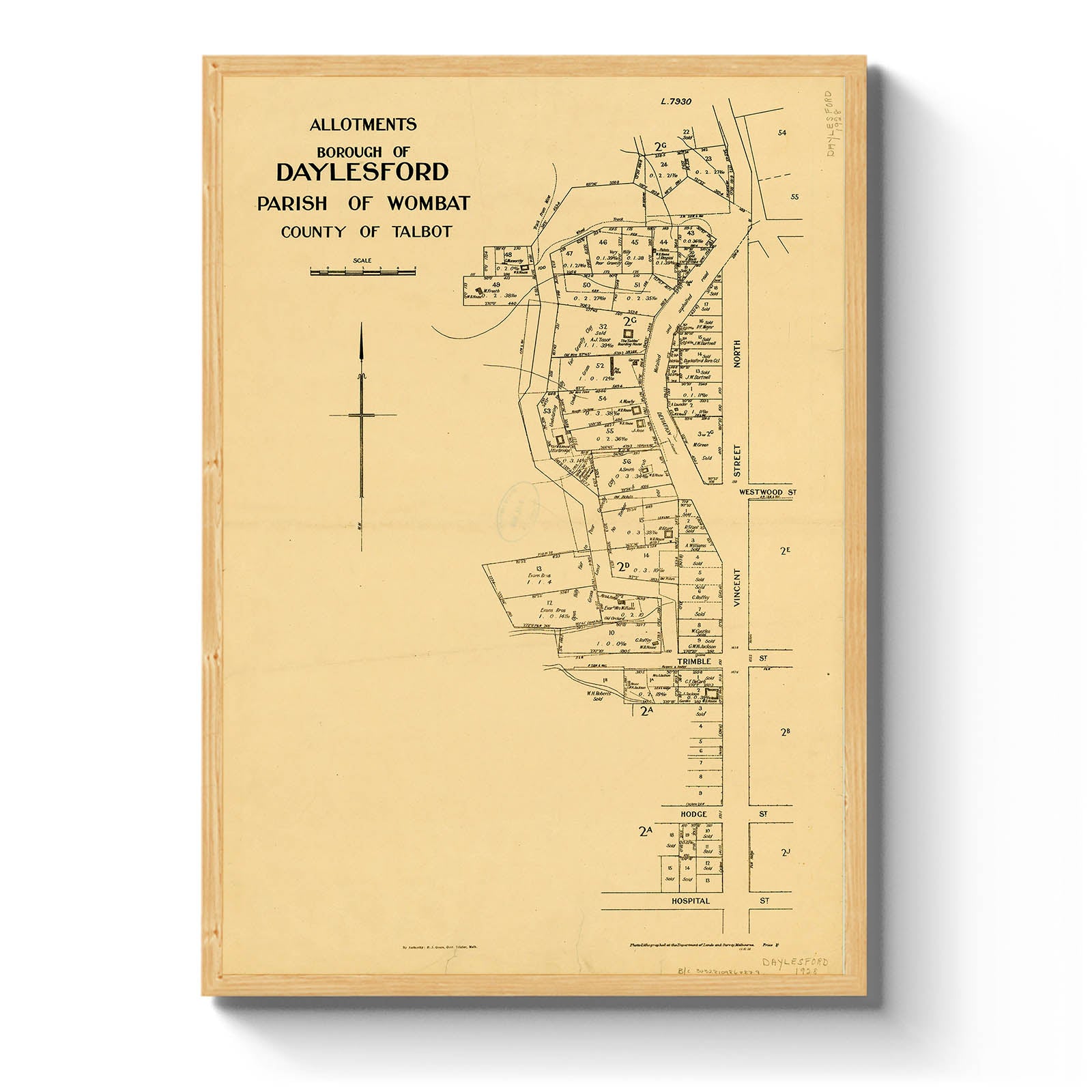Daylesford, Victoria Australia Vintage Map #13 (1933) – Vintage Maps