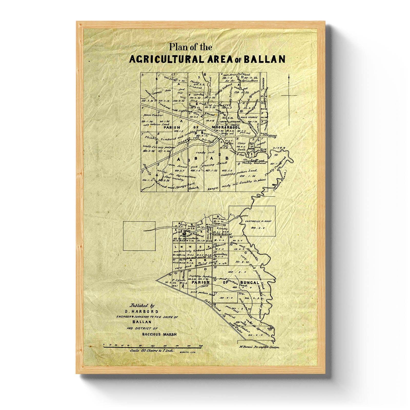 Ballan, Victoria Australia Vintage Map #4 (186-) – Vintage Maps