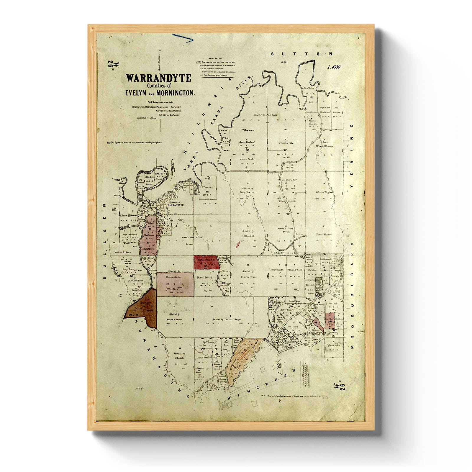 Warrandyte, Victoria Australia Vintage Map #3 (1876) – Vintage Maps