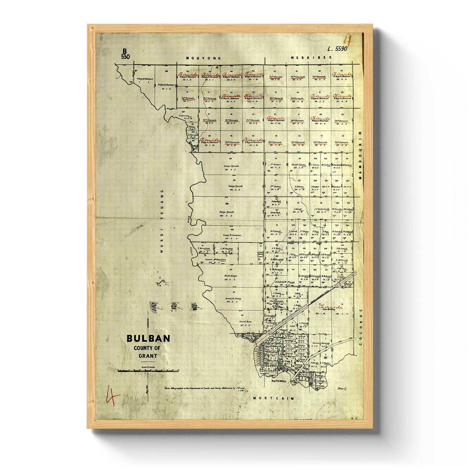 Little River, Victoria Australia Vintage Map #2 (1880) – Vintage Maps