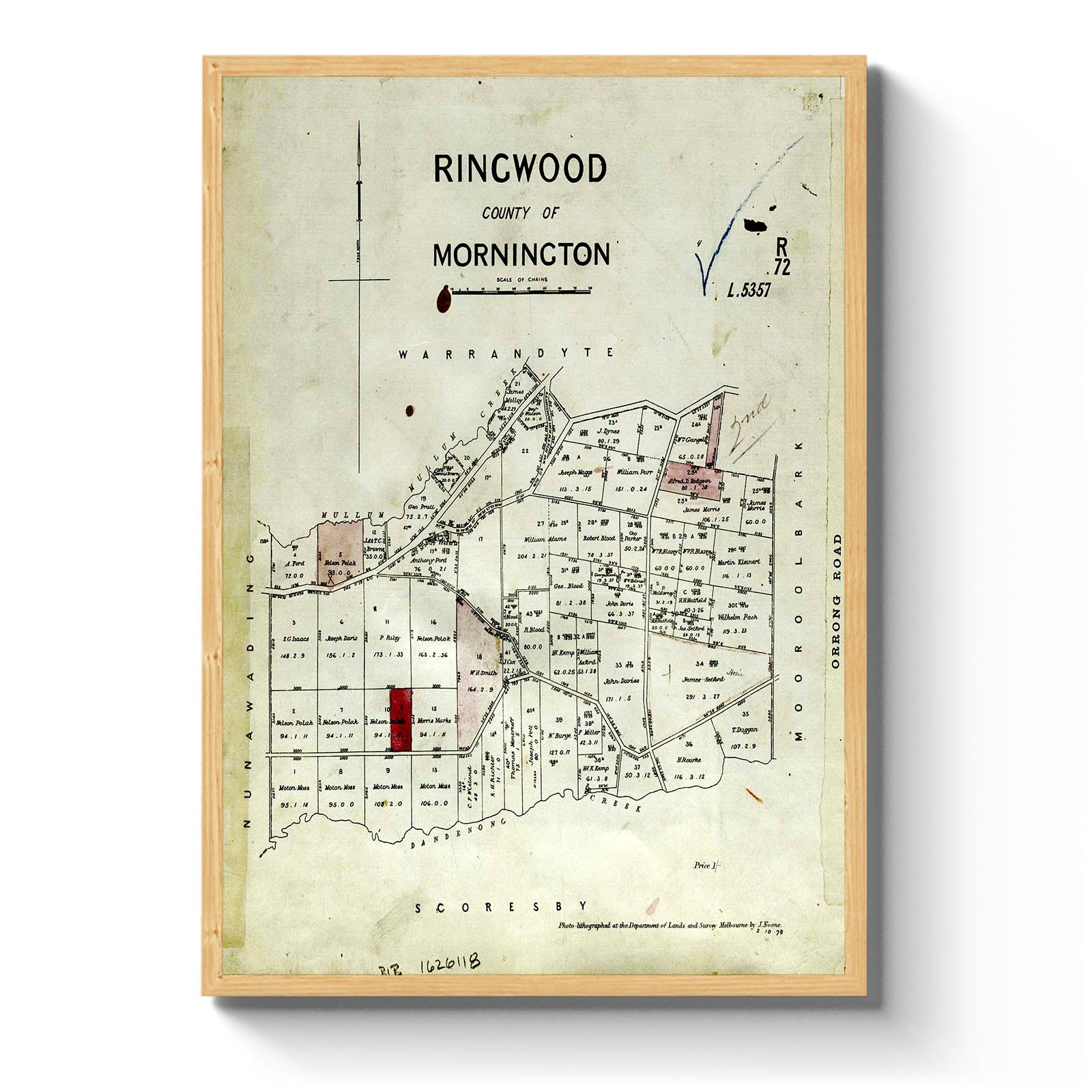 Ringwood, Victoria Australia Vintage Map #9 (1879) – Vintage Maps