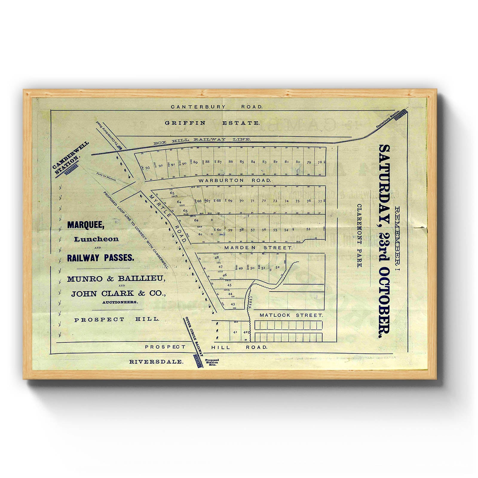 Camberwell, Victoria Australia Vintage Map #75 (1886) – Vintage Maps