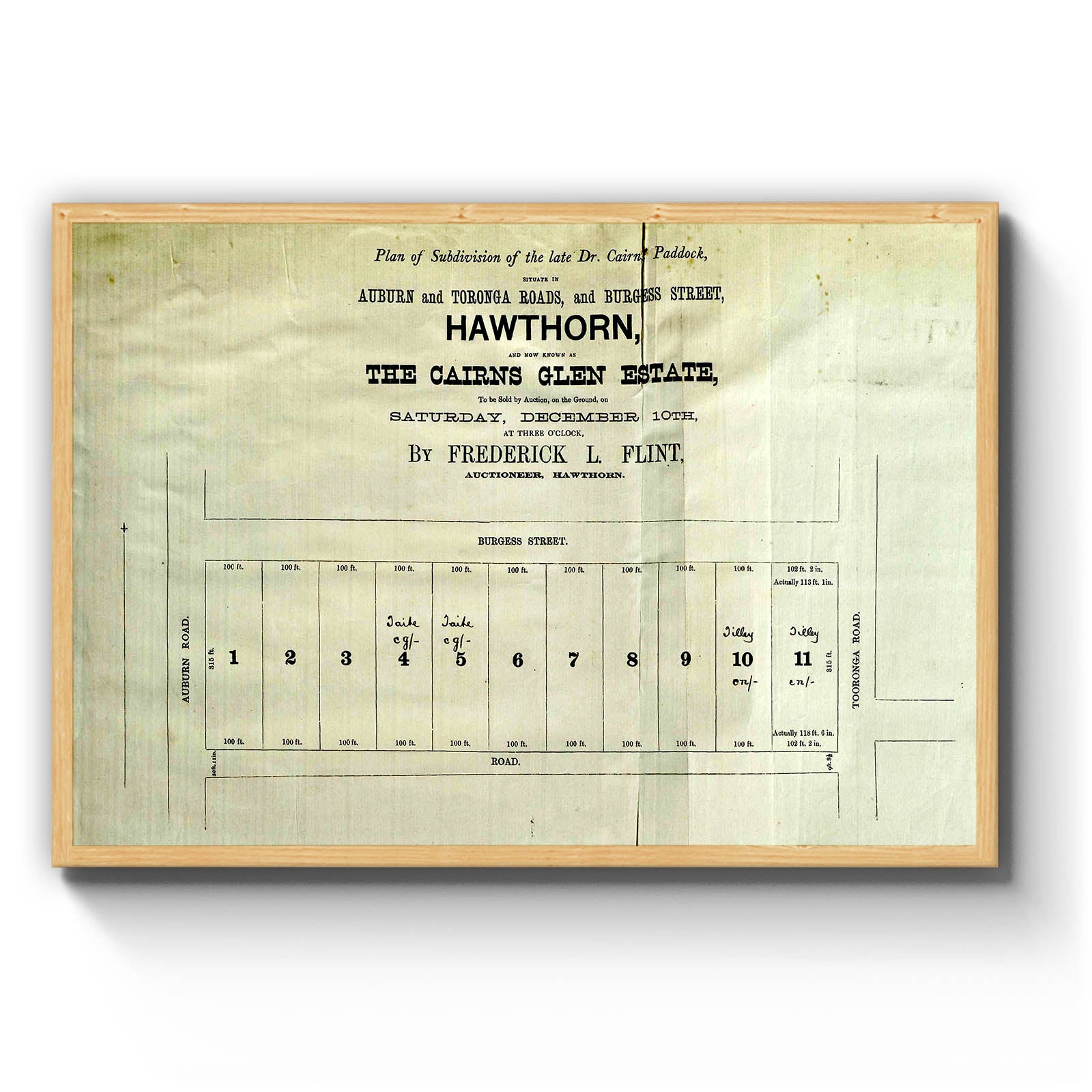 Hawthorn, Victoria Australia Vintage Map #280 (1881?) – Vintage Maps