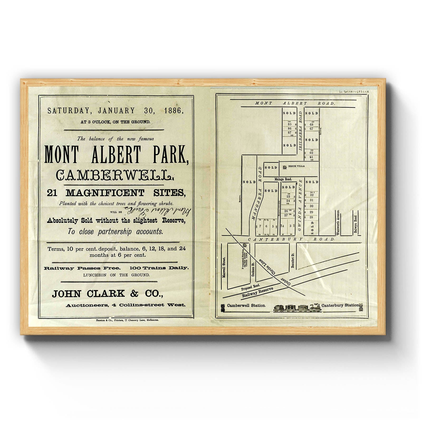 Camberwell, Victoria Australia Vintage Map #67 (1886) – Vintage Maps