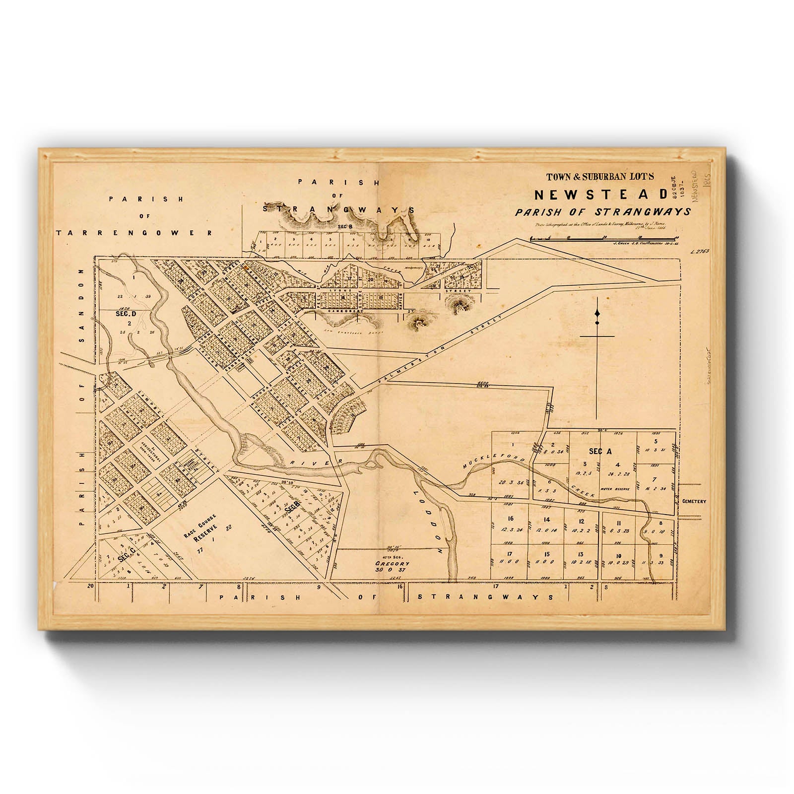 Newstead, Victoria Australia Vintage Map #1 (1865) – Vintage Maps