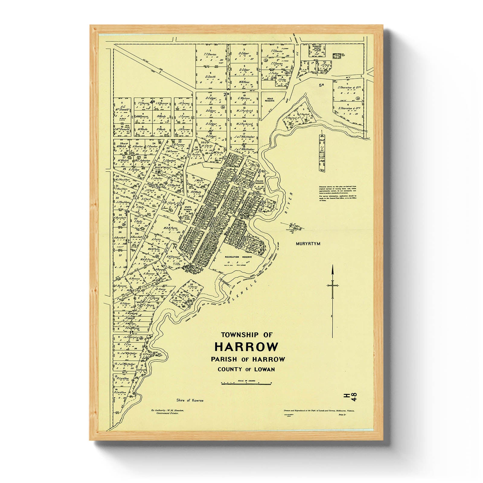 Harrow, Victoria Australia Vintage Map #3 (1954) – Vintage Maps
