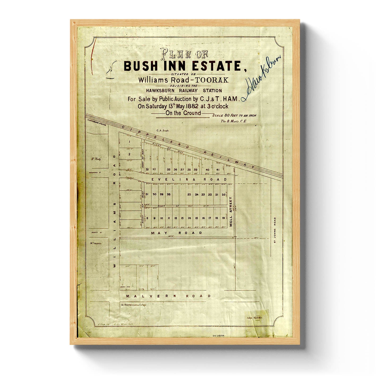 Toorak, Victoria Australia Vintage Map #33 (1882) – Vintage Maps