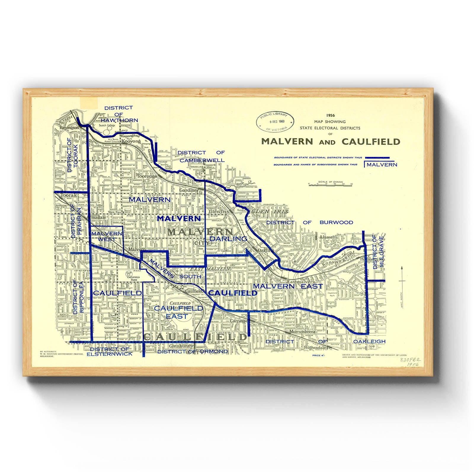Malvern, Victoria Australia Vintage Map #62 (1956) – Vintage Maps