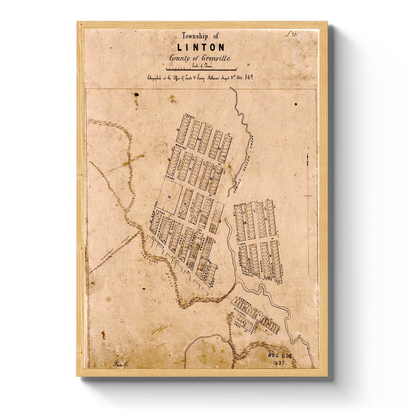 Linton, Victoria Australia Vintage Map #1 (1864) – Vintage Maps