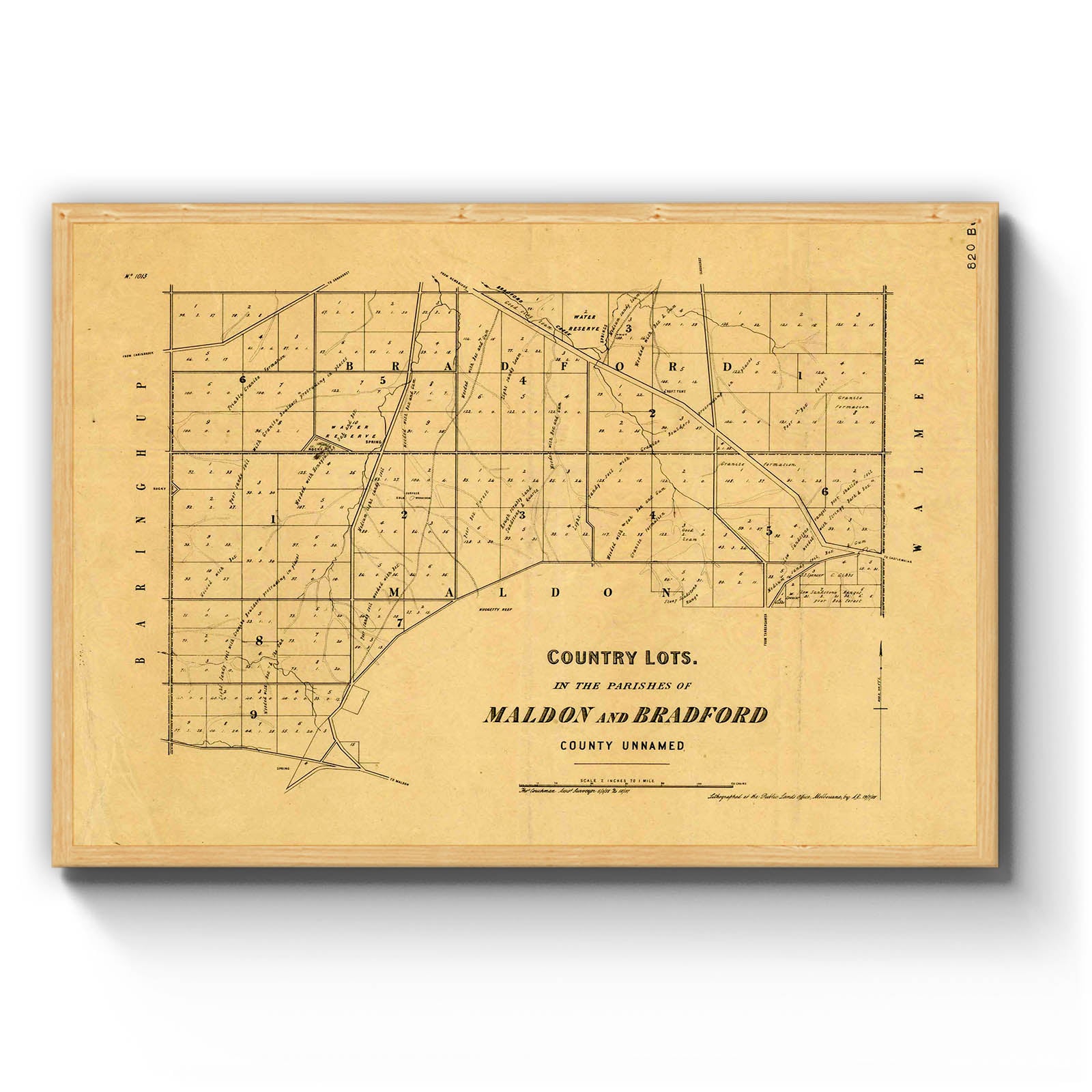 Maldon, Victoria Australia Vintage Map #1 (1858) – Vintage Maps