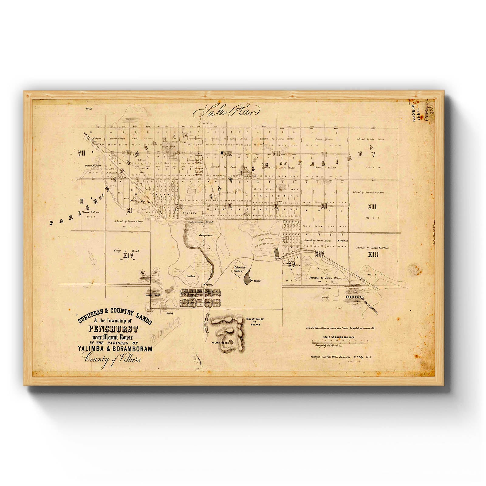 Penshurst, Victoria Australia Vintage Map #4 (1855) – Vintage Maps