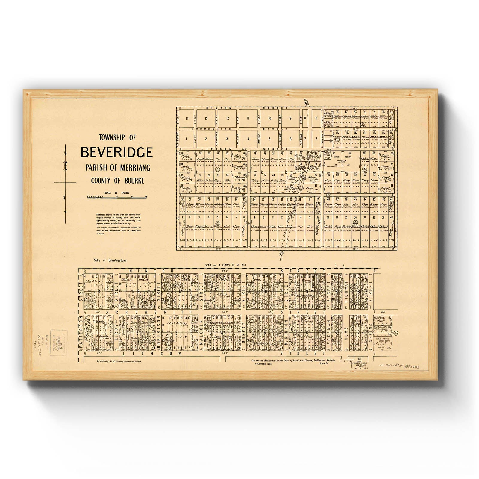 Beveridge, Victoria Australia Vintage Map #1 (1953) – Vintage Maps